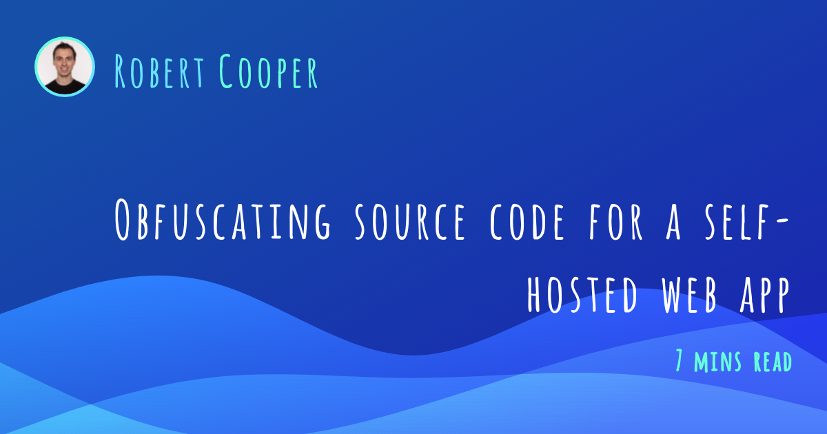 Obfuscating source code for a self-hosted web app